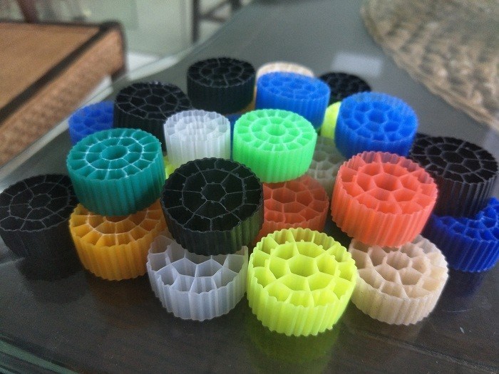 PE Colorful Floating MBBR Filter Media Biofilm Process , MBBR ...